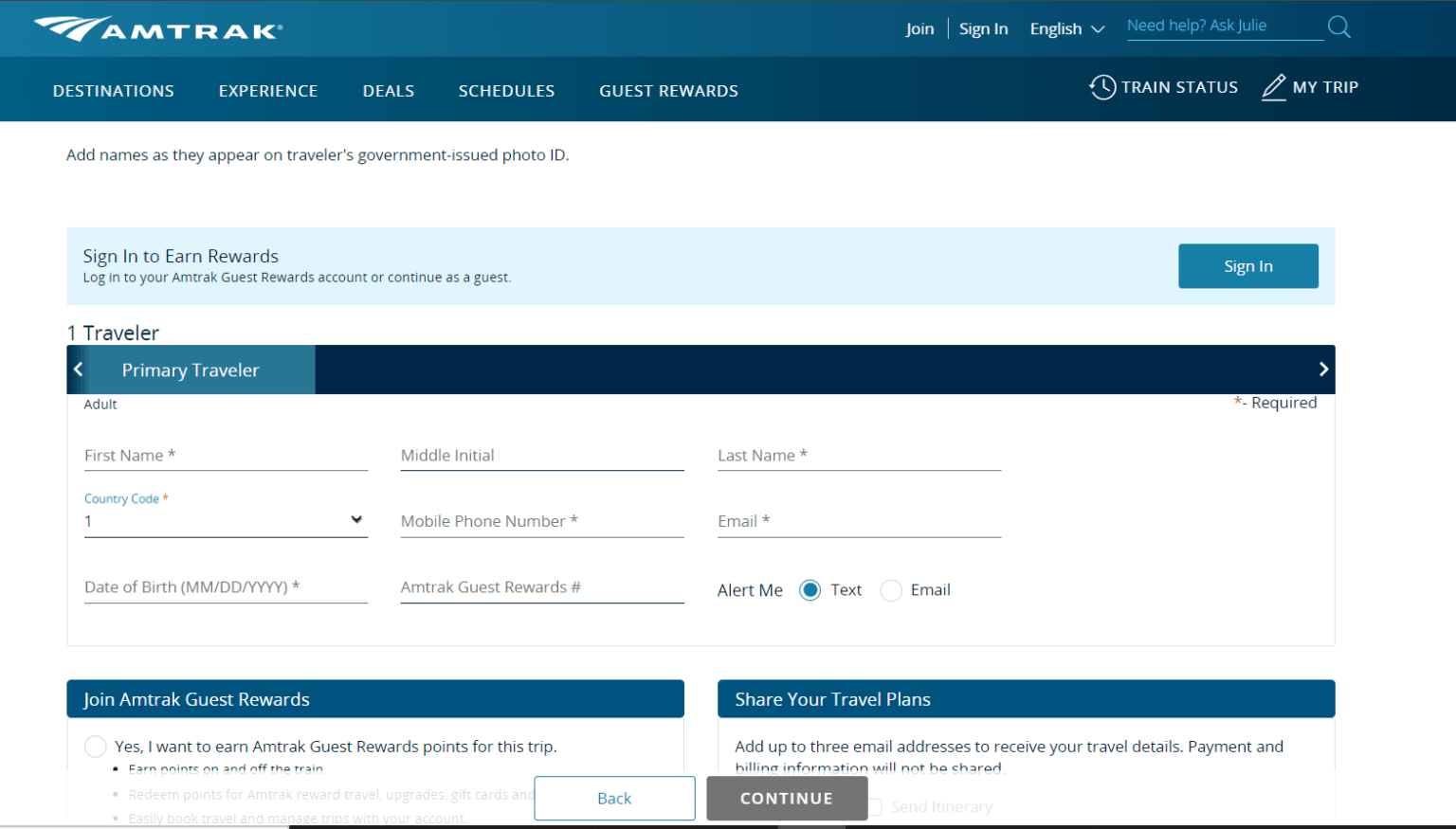 Amtrak Schedules and Destinations